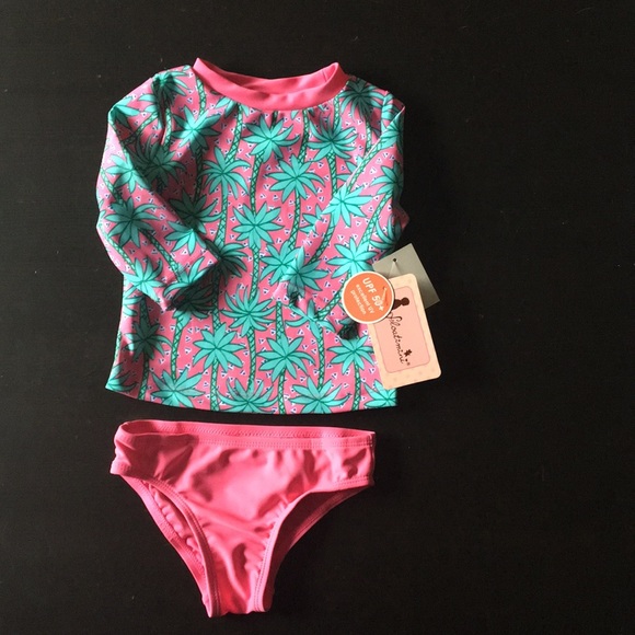 Floatimini | Swim | Floatimini Rash Guard And Bikini Bottom 2 Piece ...